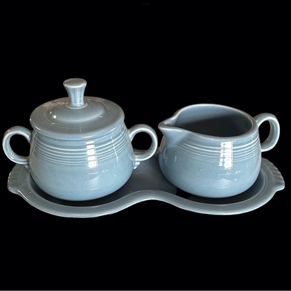 Fiesta | Kitchen | Vintage Fiestaware Light Blue Ceramic Sugar And ...